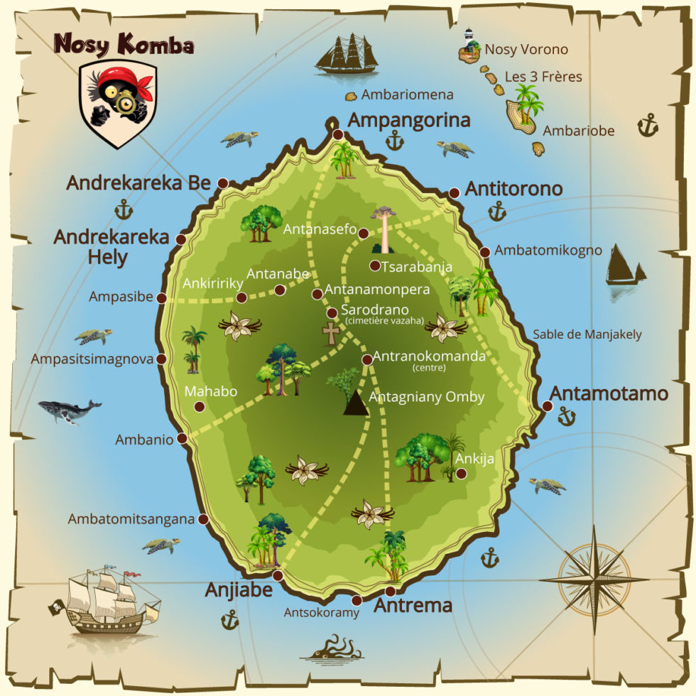 Présentation et situation de Nosy Komba, Nosy Ambariovato